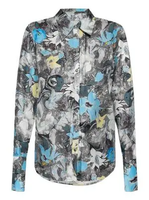 TORY BURCH Tory Burch Graphic Printed Long Sleeve Shirt