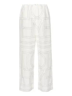 TOTEME Totême Monogram Print Pyjama Pants White