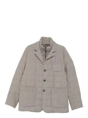 Herno Herno Quilted Jacket With Zip-Up Faux Two-Piece Design Gray
