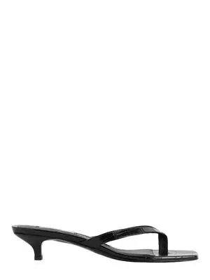 TOTEME Embossed Flip Flops - Black