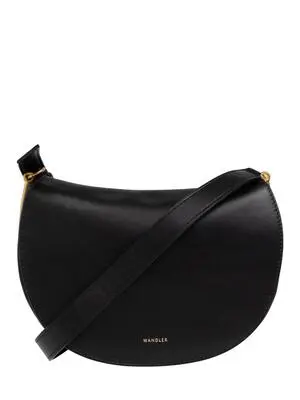 WANDLER Logo Printed Crossbody Bag - Black
