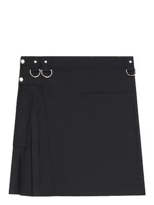 GIVENCHY High-Waisted Pleated Kilt Skirt With D-Ring Embellishments