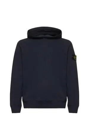 Stone Island Logo Patch Hoodie - Blue
