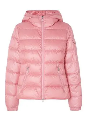 Moncler Hooded Zip-up Puffer Jacket - Rose Pink