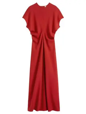 TOTÊME Totême Slouched-Waist Crewneck Maxi Dress