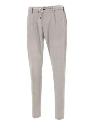 Eleventy Eleventy Tailored Drawstring Pants Gray
