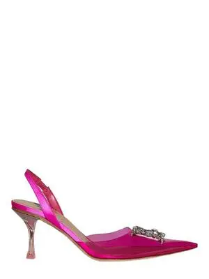Dsquared2 Embellished Pointed Toe Slingback Pumps - Pink