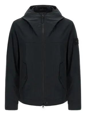 STONE ISLAND Stone Island Logo Patch Zip-Up Hooded Jacket