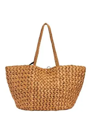 THE ROW Large Estelle Woven Tote Bag - Beige