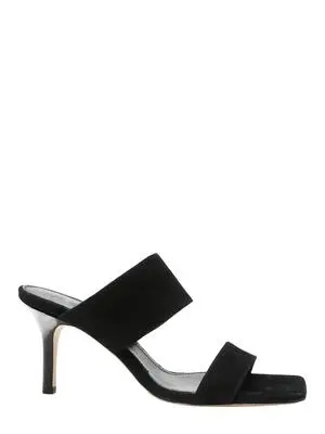 AeydĒ Square Toe High Heel Sandals - Black