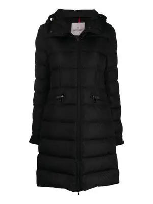 Moncler Quilted Logo Down Jacket - Black