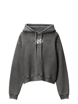 Alexander Wang Alexander Wang T Blade Logo Embossed Hoodie Grey