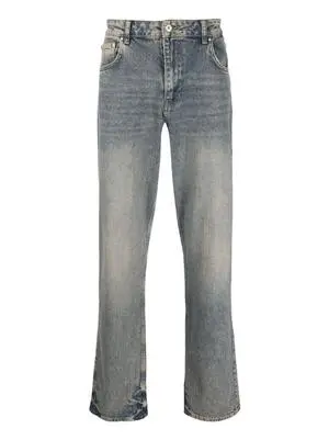 REPRESENT Bleached-effect Straight-leg Jeans - Gray