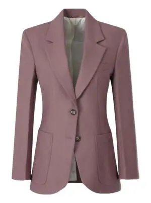 Victoria Beckham Single-breasted Long-sleeved Blazer - Gray