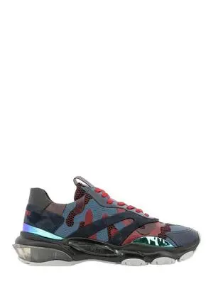 Valentino Garavani Camouflage Lace-up Sneakers - Black