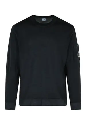 C.P. COMPANY Crewneck Lens Jumper - Black