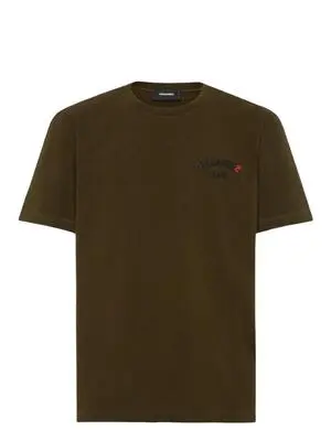 Dsquared2 Logo Embroidered Crewneck T-shirt - Beech Brown