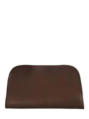 THE ROW Peggy Deos Clutch Bag - Dark Brown