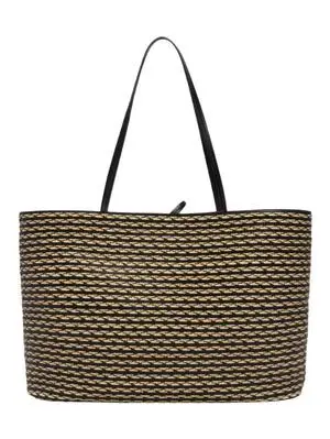 THE ROW Large Raffia Tote Bag - Black