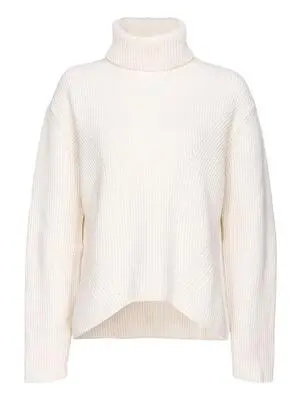 Pinko Ribbed High Neck Sweater - White