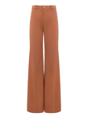 Chloé High-waisted Flared Tailored Trousers - Nougat