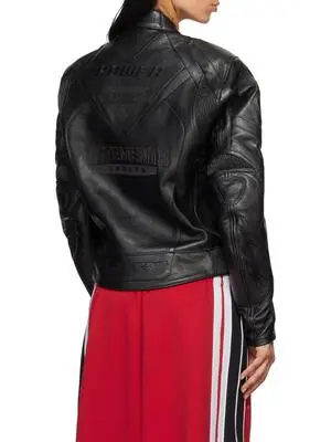 Vetements Leather Biker Jacket - Black