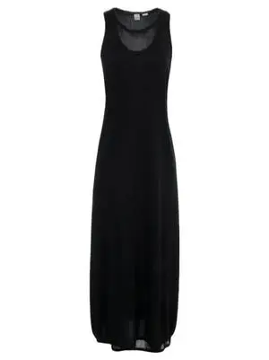 TOTEME Layered Knitted Maxi Dress - Black