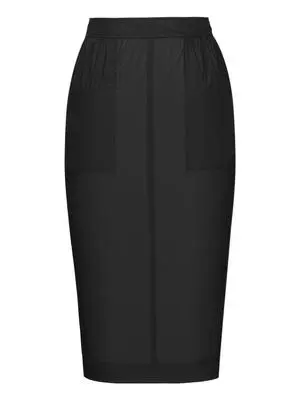 Saint Laurent Back Slit Pencil Skirt - Black