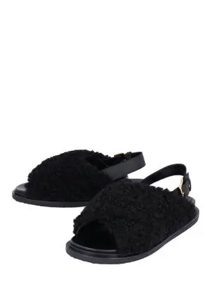 MARNI Marni Buckled Fluffy Sandals
