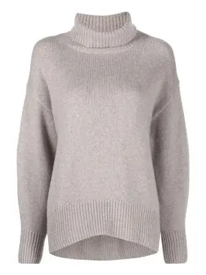 Arch4 Turtleneck Pullover With Rib Trim - Gray