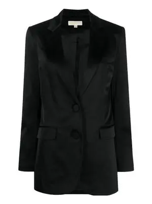 Michael Kors Single-breasted Blazer With Buckle Cuffs - Black