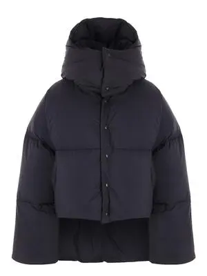 Alaïa Padded Jacket With Removable Hood - Black