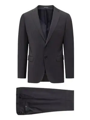 Emporio Armani Sinle Breasted Two-piece Tailored Suit - Black