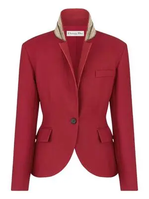 Dior Single-breasted Long-sleeved Jacket - Red