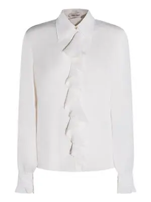 ALBERTA FERRETTI Alberta Ferretti Ruffled Lace Detail Shirt