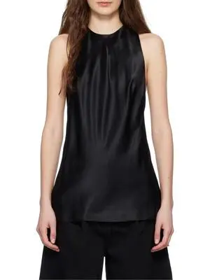 Simone Rocha Silk Halter Neck Blouse With Bow Detail - Black