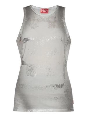 DIESEL® T-anny" Tank Top With Metallic Finish - Grey