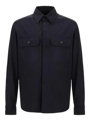 Zegna Flap-pocket Shirt Jacket - Navy