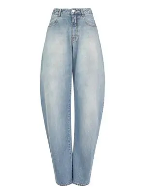 Alaïa Low-waist Round Jeans - Light Blue