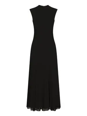 Dolce & Gabbana Sleeveless Jersey Calf-length Dress - Black