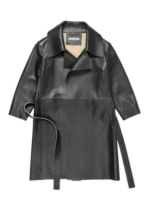 Acne Studios Leather Coat - Black