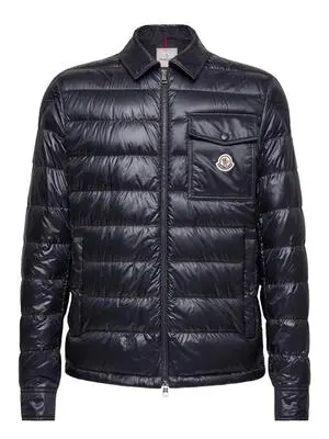 Moncler Padded Zip-up Jacket - Navy Blue
