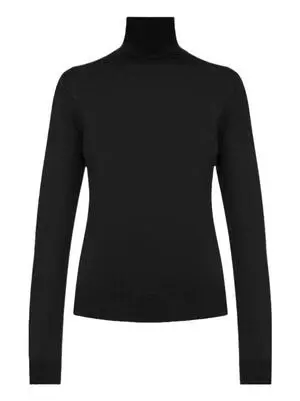 Dolce & Gabbana Turtleneck Knitted Jumper With Ribbed Cuffs And Hem - Black
