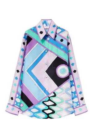 Emilio Pucci Emilio Pucci Geometric Print Long Sleeve Shirt Multicolor