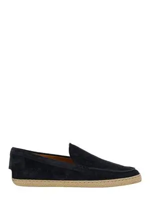 TOD'S Logo Debossed Slip-on Espadrille - Blue