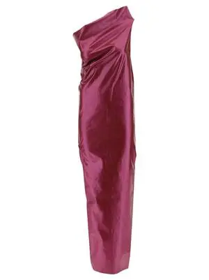 Rick Owens Athena Asymmetric Neck Gown - Red