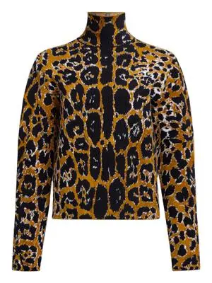 Alaïa High-neck Long-sleeve Sweater - Black