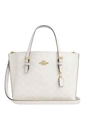COACH Mollie Tote Bag 25 In Signature Canvas - White/chalk