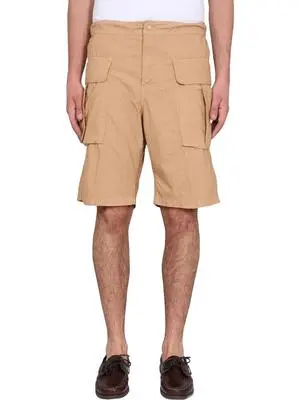 Aspesi Buttoned Straight-leg Cargo Shorts - Nude