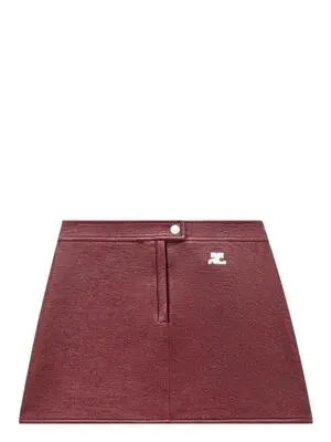 COURREGES Reedition Logo Patch Mini Skirt - Red